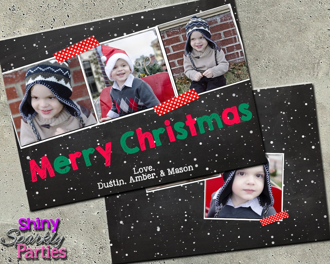CHRISTMAS PHOTO CARD - Christmas Card - Holiday Card - Merry Christmas ...