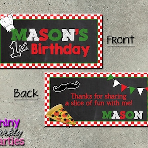 PIZZA TREAT Bag TOPPERS, Pizza Party Treat Bag Toppers, Pizza Birthday ...