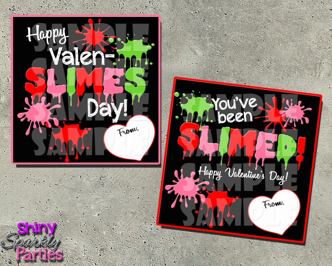 SLIME VALENTINE TAGS, Slime Valentines, Classroom, Student Valentines ...