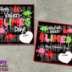 SLIME VALENTINE TAGS, Slime Valentines, Classroom, Student Valentines ...