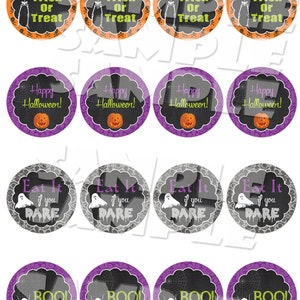 HALLOWEEN CUPCAKE TOPPERS - Instant Download Halloween Cupcake Signs ...
