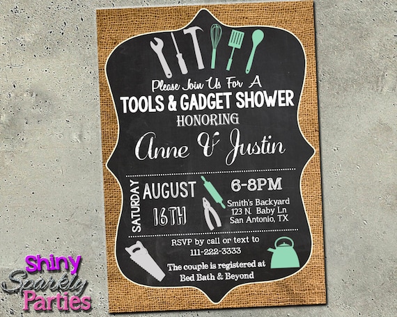 Tool And Gadget Shower Invitation Invitation Video Maker PhotoADKing