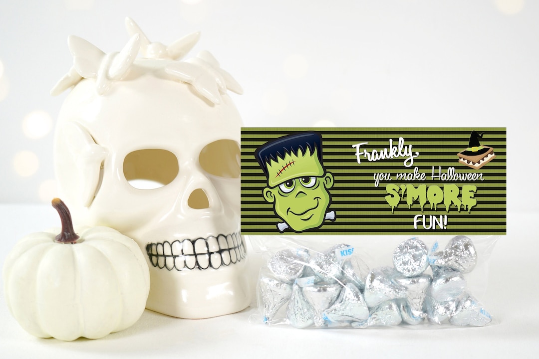 FRANKENSTEIN TREAT Bag TOPPERS, Halloween Bag Toppers, Halloween S ...
