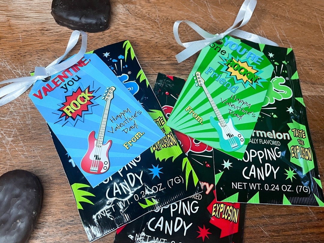 POP ROCK VALENTINES, Guitar Valentine Tags, Rockstar Valentine Tags ...