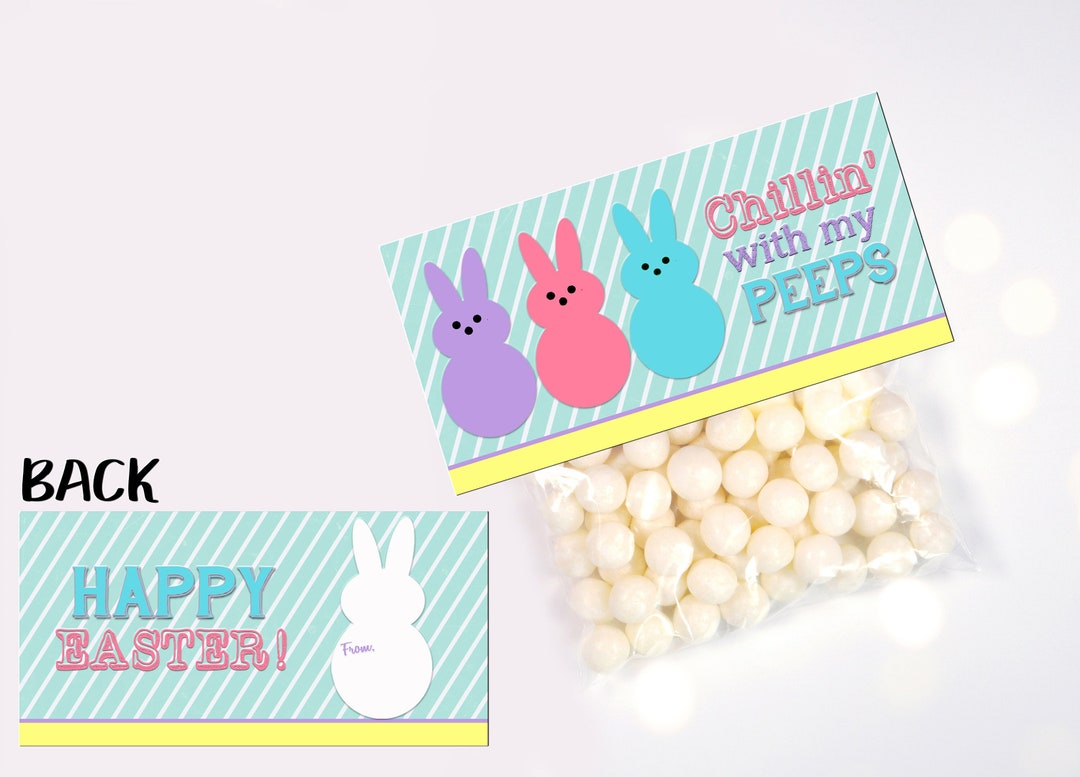 PEEPS TREAT Bag TOPPERS, Easter Bag Toppers, Classroom, Kids School ...