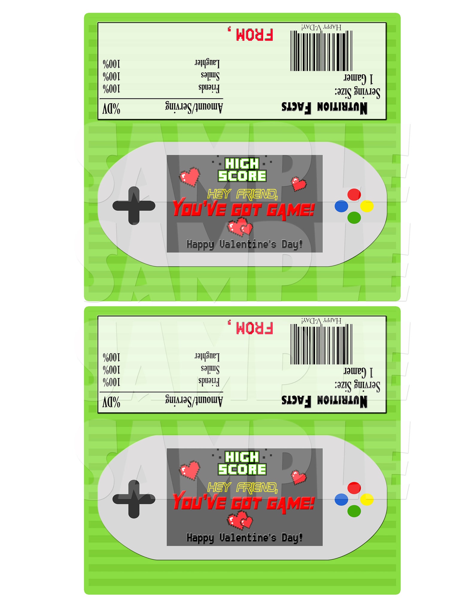 VALENTINE CANDY BAR Wrappers, Gaming Valentine Wrappers, Valentine ...