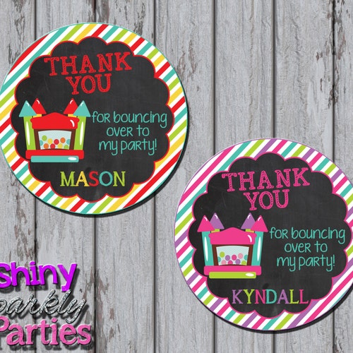 BOUNCE HOUSE FAVOR Tags Bounce Birthday Party Favor - Etsy