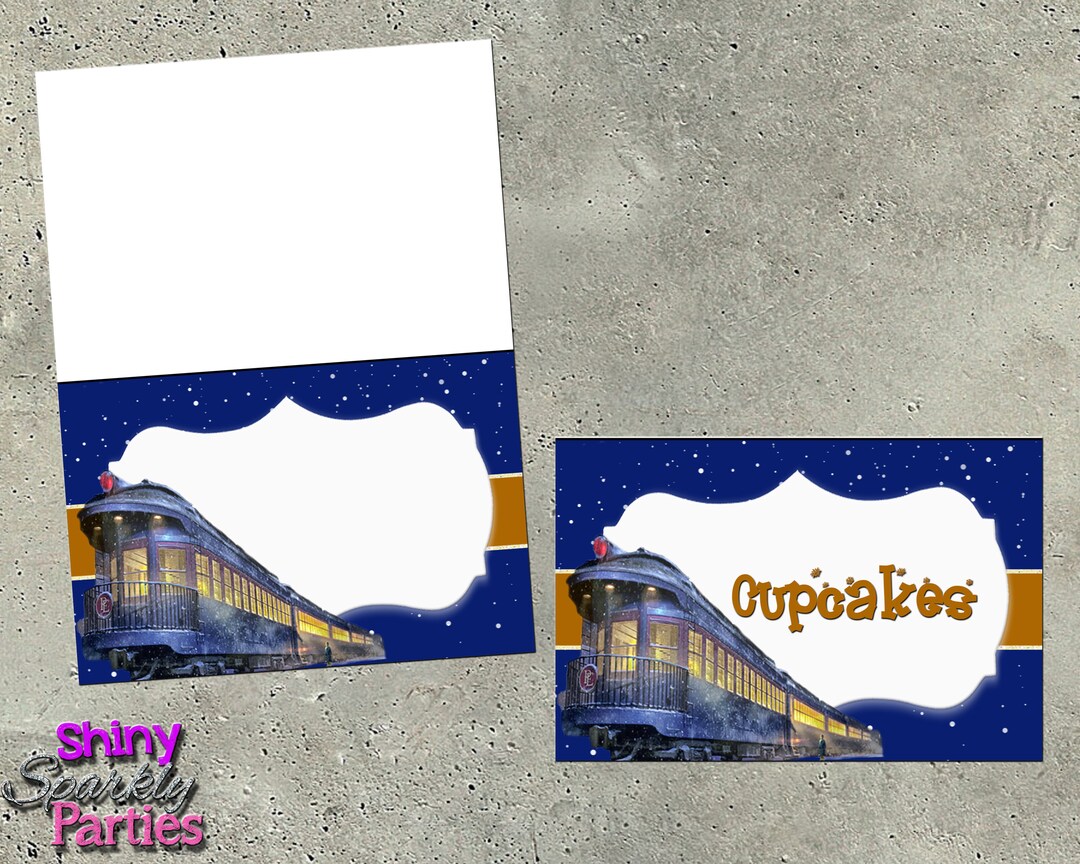 POLAR EXPRESS Food LABELS, Christmas Buffet Cards, Food Tents, Train ...