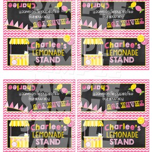 LEMONADE TREAT BAG Toppers, Lemonade Stand, Lemonade Birthday Party ...