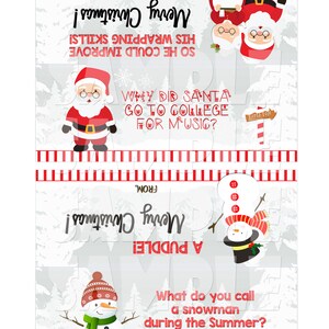 CHRISTMAS TREAT BAG Toppers, Christmas Jokes, Classroom Gift, Students ...