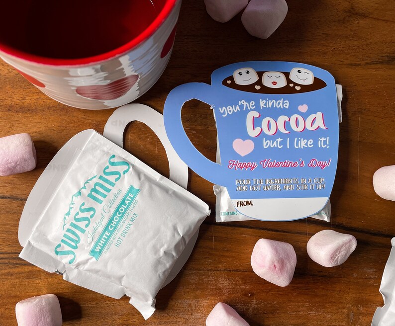 Valentines Hot Chocolate Tags, Valentine's Day Classroom Gift, Hot ...