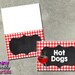 BBQ FOOD TENTS Food Labels Barbeque Food Signs Buffet - Etsy