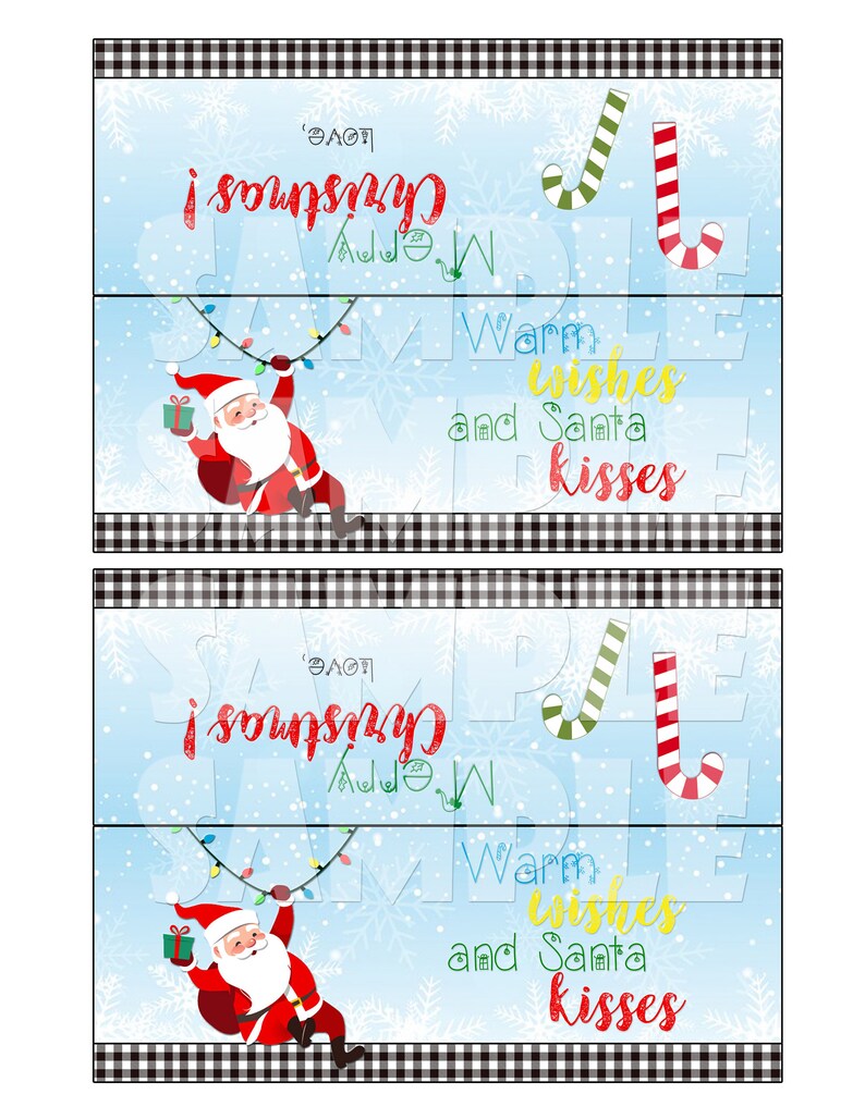SANTA TREAT BAG Toppers Christmas Treat Toppers Christmas - Etsy
