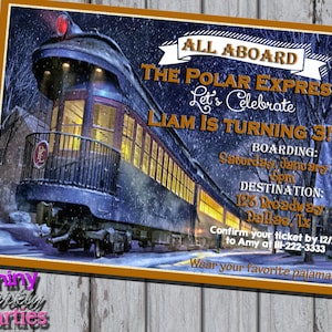 POLAR EXPRESS INVITATION Polar Express Birthday Invite | Etsy