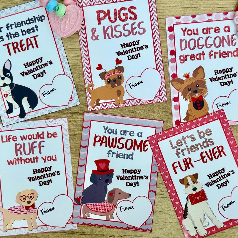 Dog Valentine Card - Etsy