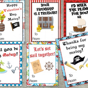 PIRATE VALENTINE CARDS - Boy's Valentines - Diy Valentine's Day Cards ...