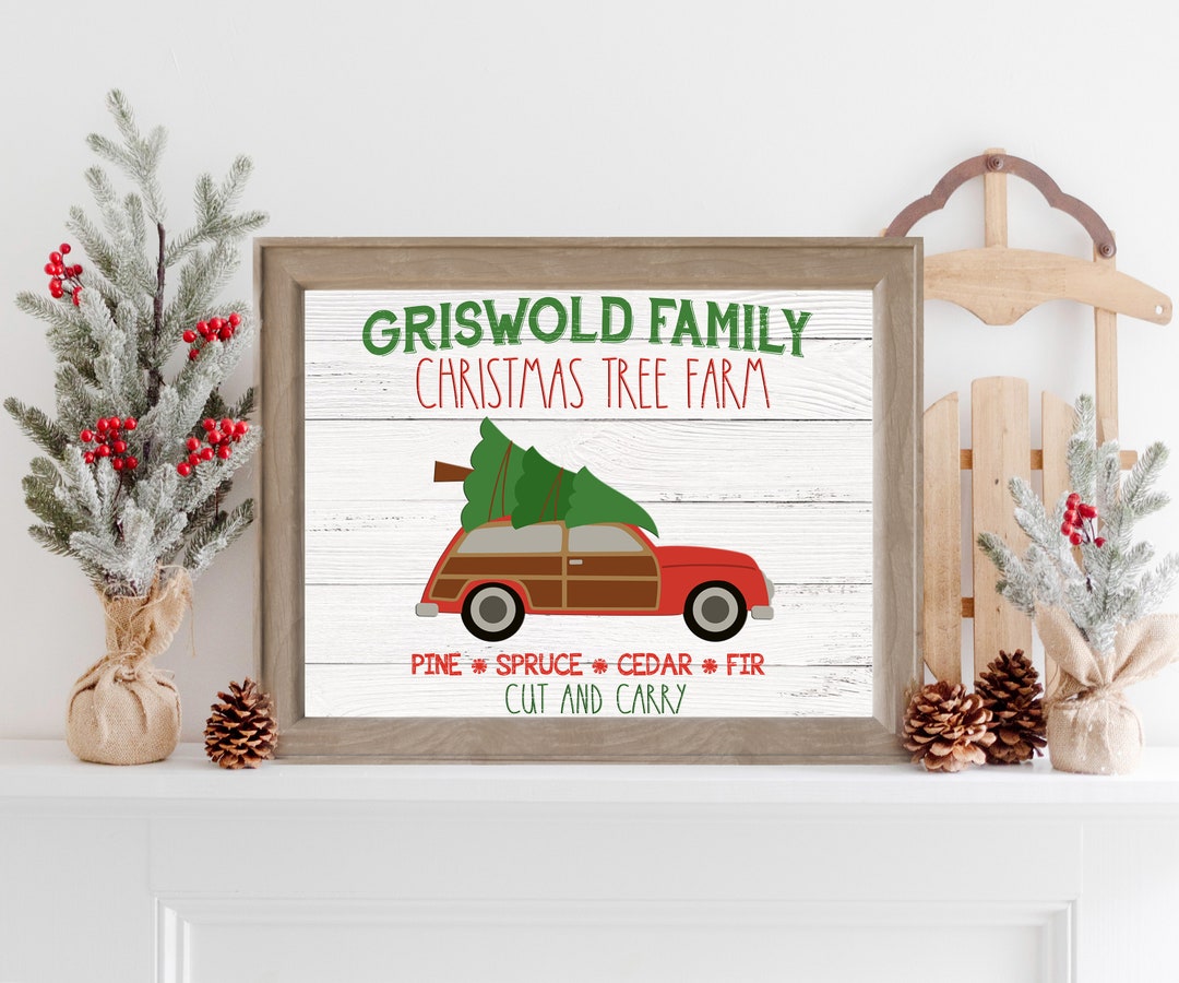 GRISWOLD FAMILY FARM Sign, Christmas Wall Art, Christmas Poster ...