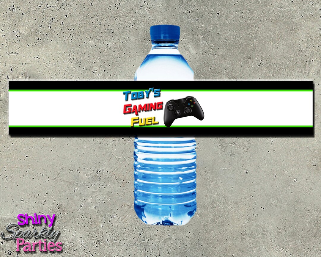 Printable GAMING WATER BOTTLE Labels - Video Game Water Bottle Labels ...