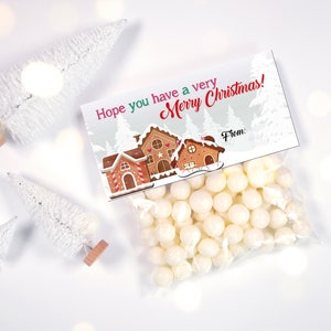 GINGERBREAD House TREAT BAG Toppers, Christmas Treat Bag Toppers ...