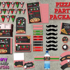 PIZZA PARTY, Pizza Making Party, Printable Party Invites, Little Chef ...
