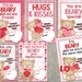 TEDDY BEAR VALENTINE Cards - Classroom Valentines, Bear Valentine Card ...