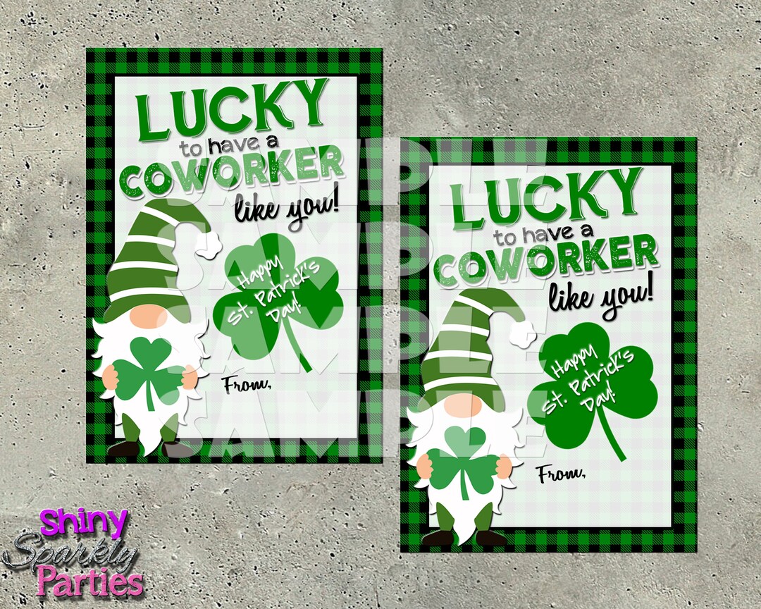 St. Patrick's Day Printable Tag, Lucky to Have A Coworker Like You ...