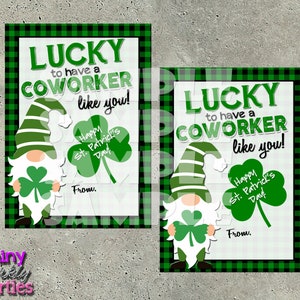 St. Patrick's Day Printable Tag, Lucky to Have A Coworker Like You ...