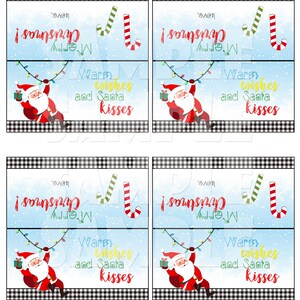 SANTA TREAT BAG Toppers, Christmas Treat Toppers, Christmas Favor Tags ...