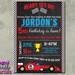 RACE CAR BIRTHDAY Invitation, Race Car Invitation, Chalkboard Race Car ...