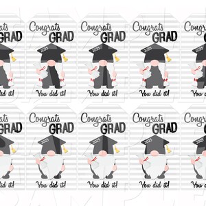 GRADUATION GIFT TAGS, Congrats Grad Favor Tags, Graduation Treat Bag ...