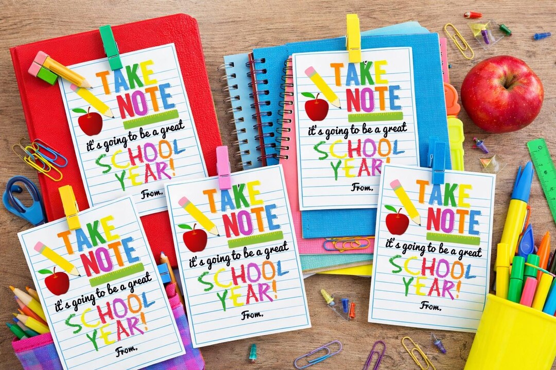 Welcome Back to School Tag, Happy First Day of School Gift Tag ...