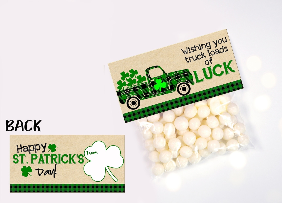 ST. PATRICK'S Day Treat Bag TOPPERS, Truck Bag Toppers, St. Patrick's ...