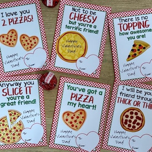 PIZZA VALENTINE CARDS - Classroom Valentines, Food Valentine Card ...