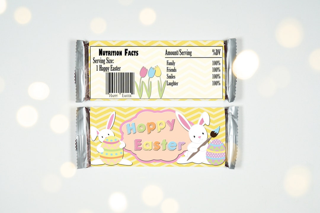 Printable EASTER CANDY Bar WRAPPERS - Easter Bunny Candy Wrappers ...