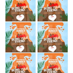 Volcano Valentine Tags, I Lava Being Your Friend, Classroom, School ...