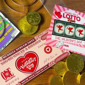 Valentine Lotto Cards, Lotto Ticket Gift Tag, Vday Gift Tags, Wishing ...