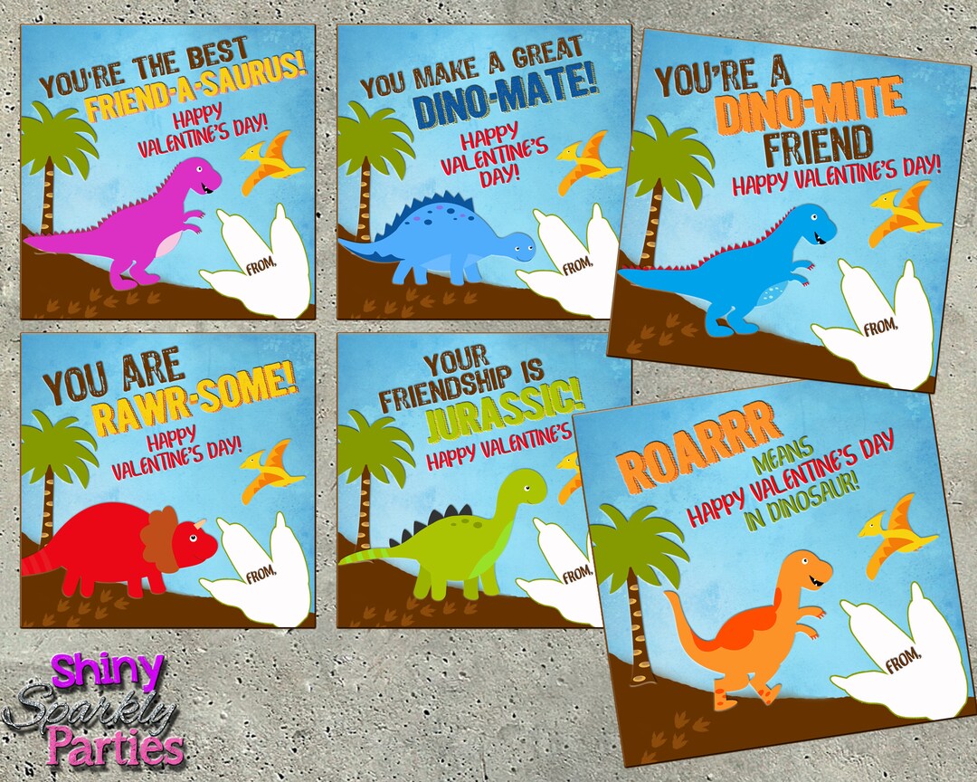 Dinosaur Valentine Cards, Valentines for Boys, Dino Valentines ...