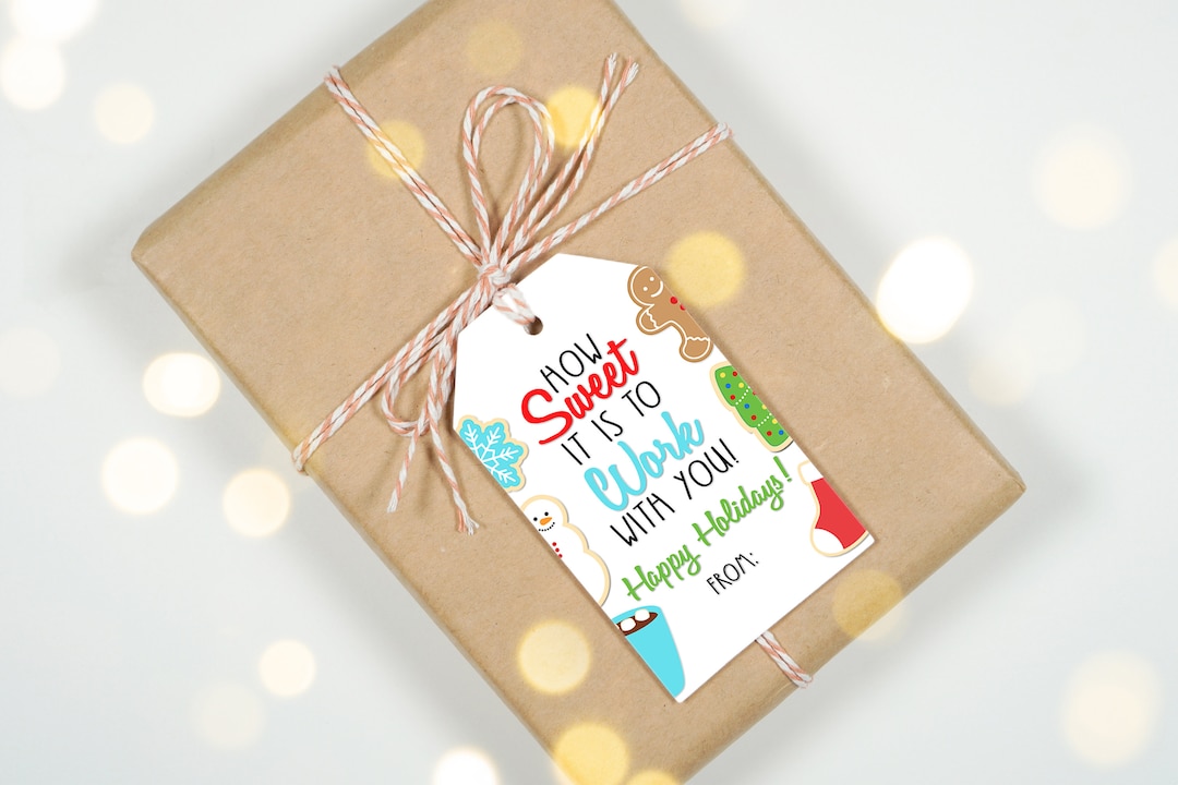 COWORKER CHRISTMAS Gift TAGS, Sweet Gift Tags, Holiday Gift Tags, Tags ...
