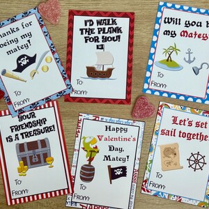 PIRATE VALENTINE CARDS - Boy's Valentines - Diy Valentine's Day Cards ...