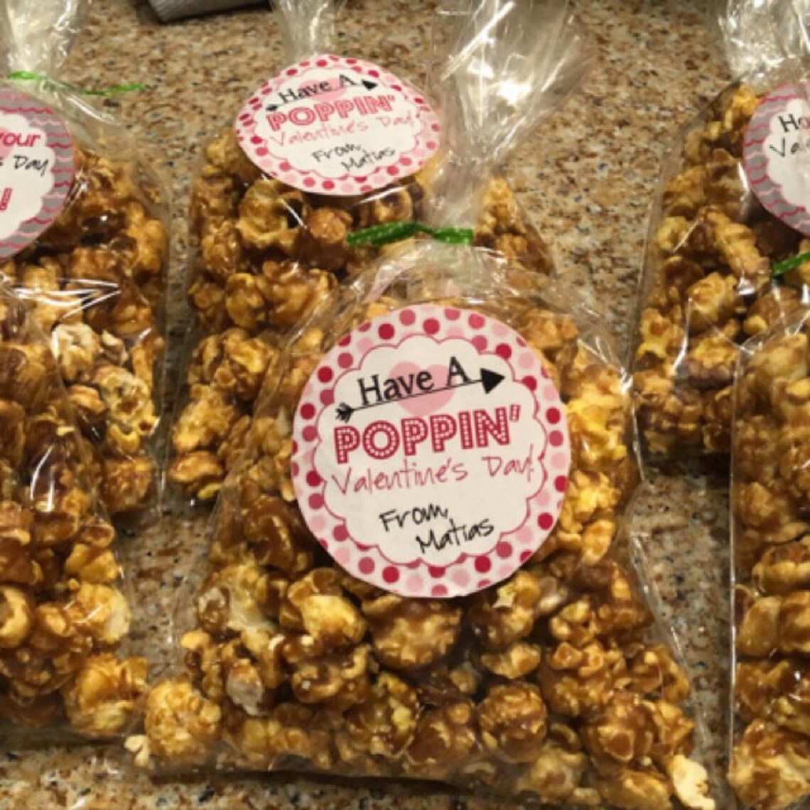 POPCORN VALENTINE Tags Classroom Valentines Popcorn Valentines - Etsy