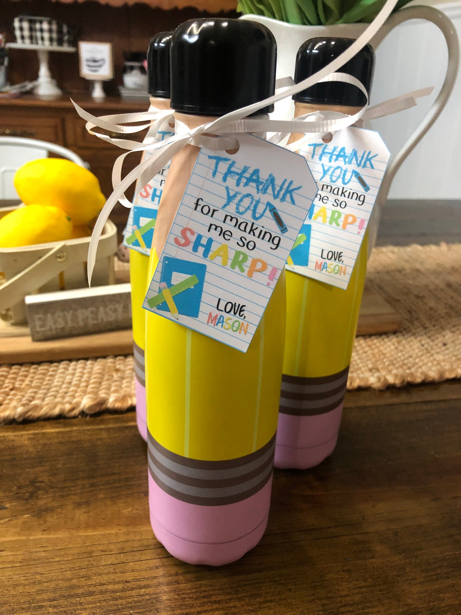 TEACHER GIFT TAGS Thank You for Making Me so Sharp Teacher - Etsy