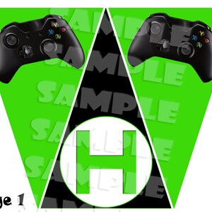 VIDEO GAMING PARTY Banner - Video Game Themed Pendant Banner - Gaming ...