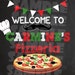 Pizza Party Printable Sign, Pizza Birthday Welcome Sign, Chalkboard ...