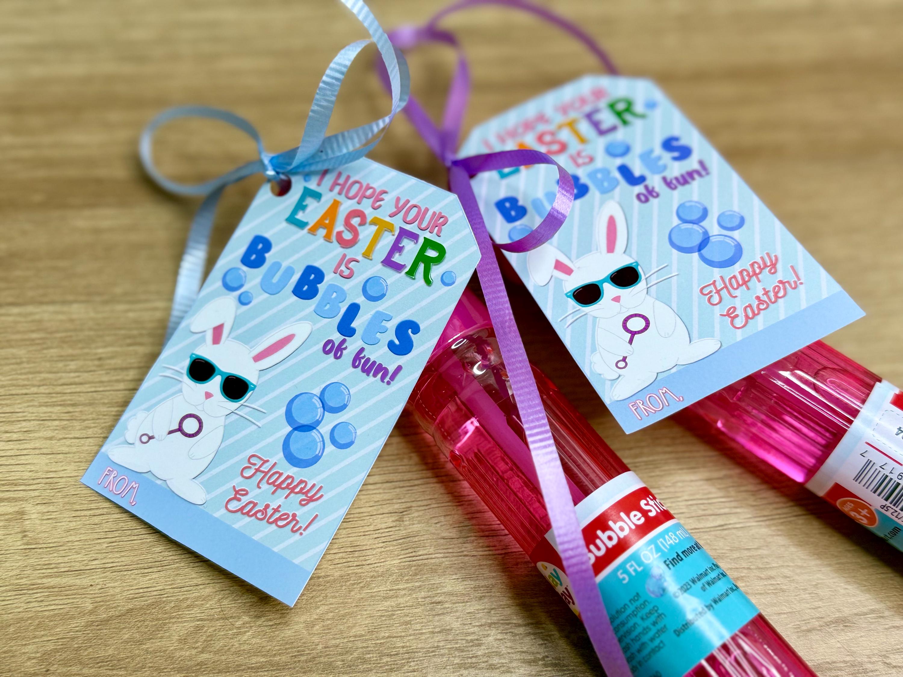 EASTER Bubbles GIFT Tags, Easter Bunny Tags, I Hope Your Easter is ...