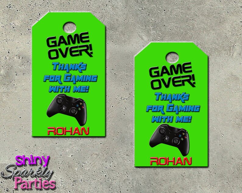 Printable gaming FAVOR Tags Video Game Party | Etsy