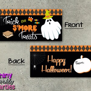 HALLOWEEN TREAT BAG Toppers, Halloween Tags, Gift Bag Tags, Halloween ...