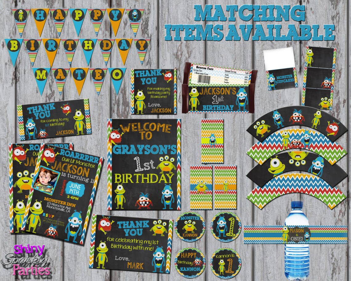 Printable MONSTER FOOD TENTS Monster Food Labels Monster - Etsy