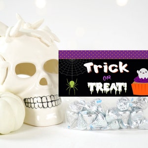 HALLOWEEN TREAT Bag TOPPERS, Trick or Treat Toppers, Halloween Bag Tags ...
