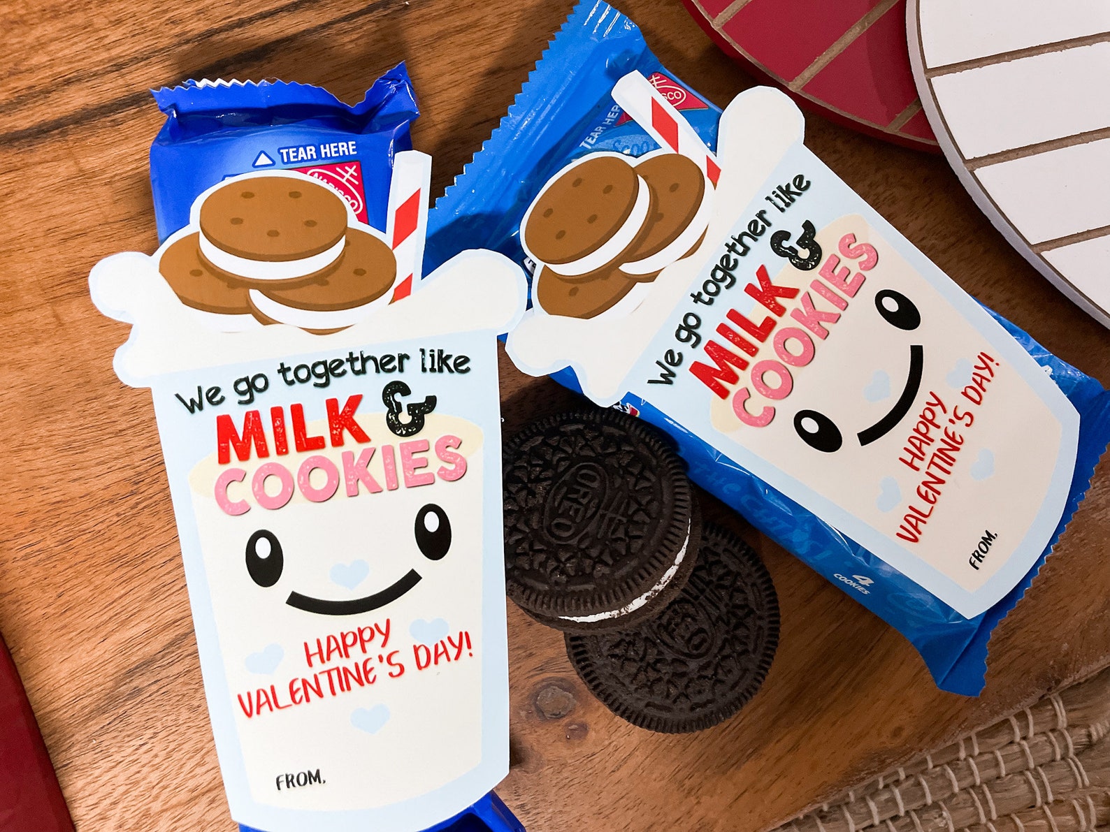 We Go Together Like Milk and Cookies Valentine, Milk & Cookies, School ...