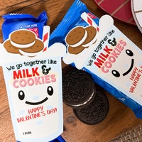 PRINTABLE We Go Together Like Milk & Cookies! Happy Valentine's Day ...